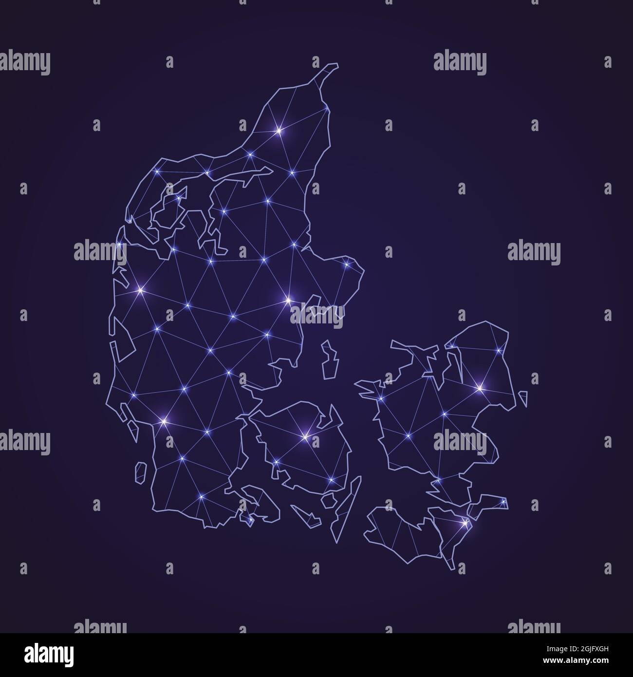 Denmark digital map hi-res stock photography and images - Alamy