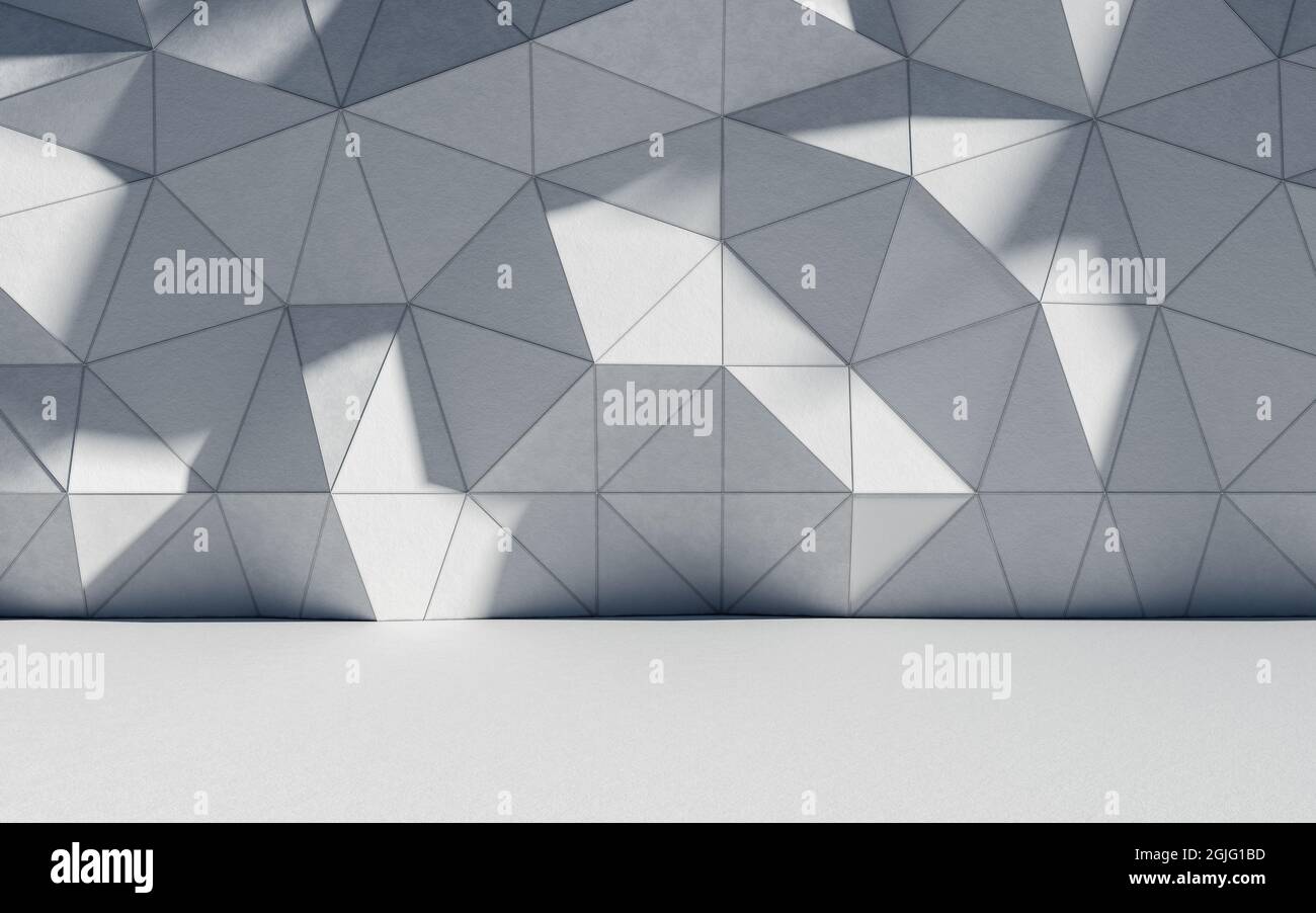 Abstract geometric architecture, 3d rendering. Computer digital drawing ...