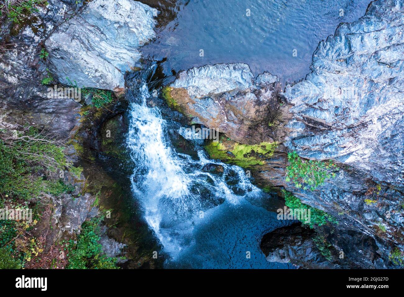 aerial view of waterfall Stock Photo - Alamy