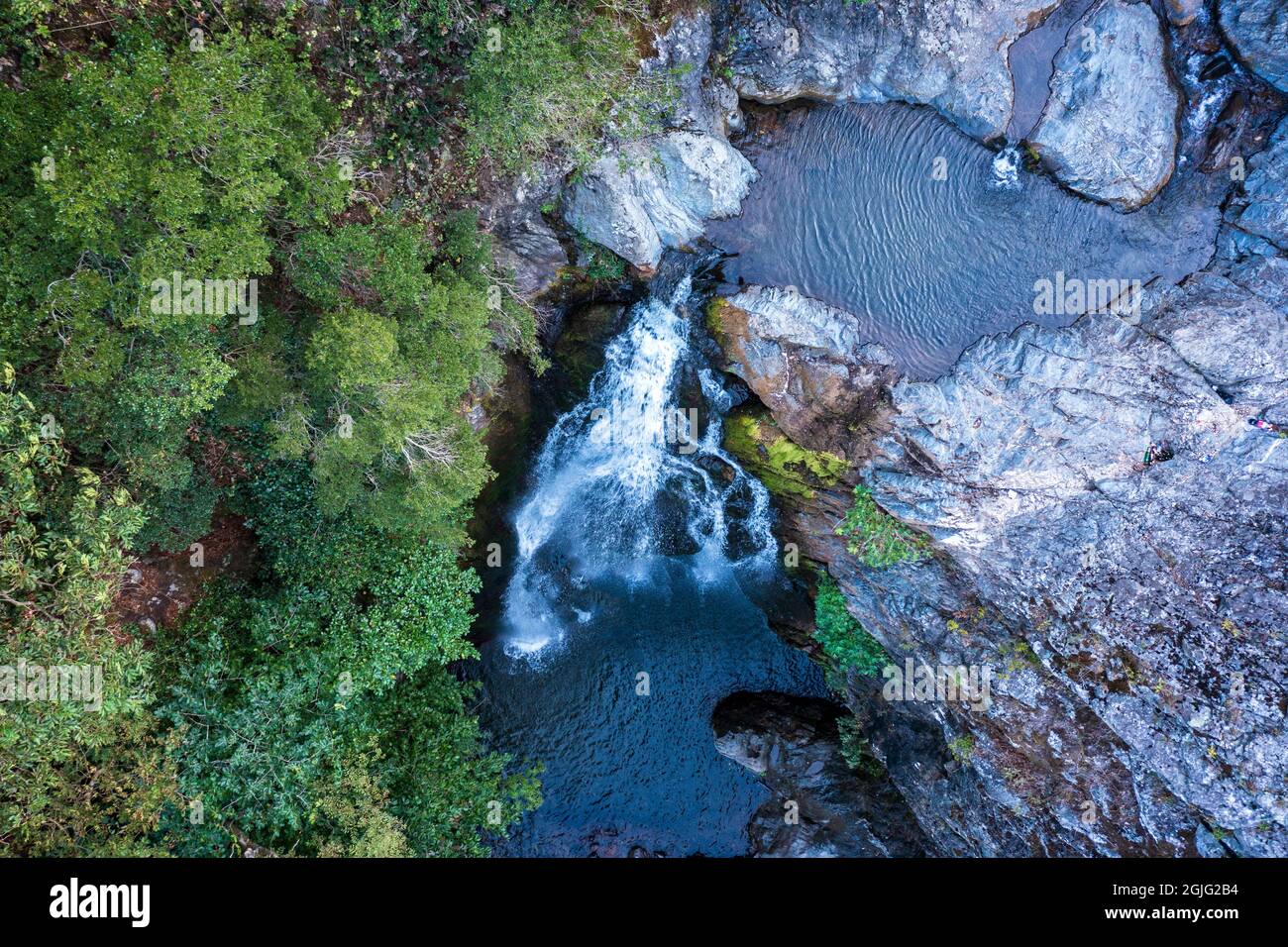 aerial view of waterfall Stock Photo - Alamy