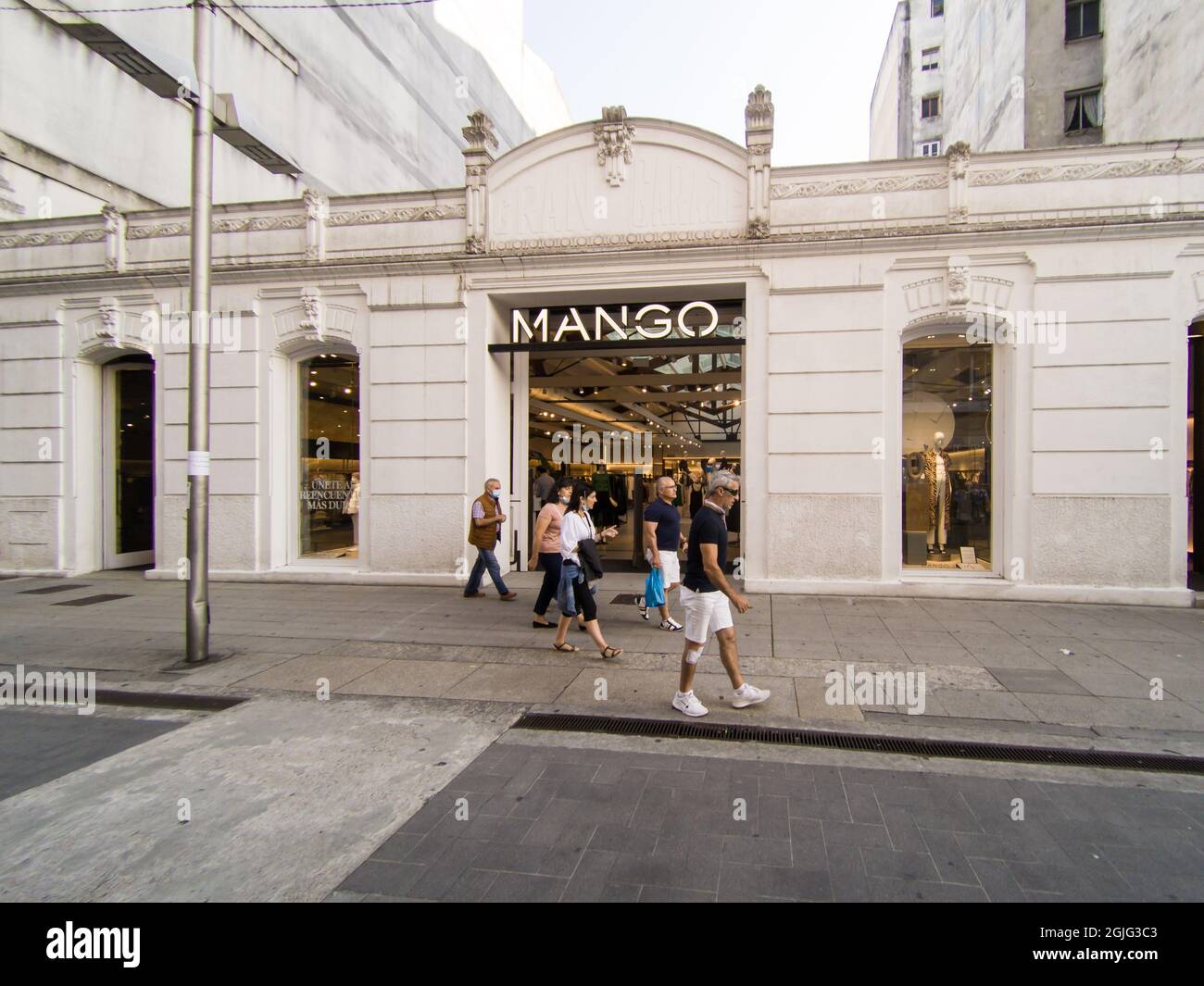 VIGO, SPAIN - Aug 23, 2021: The MANGO store facade in Vigo, Spain Stock ...