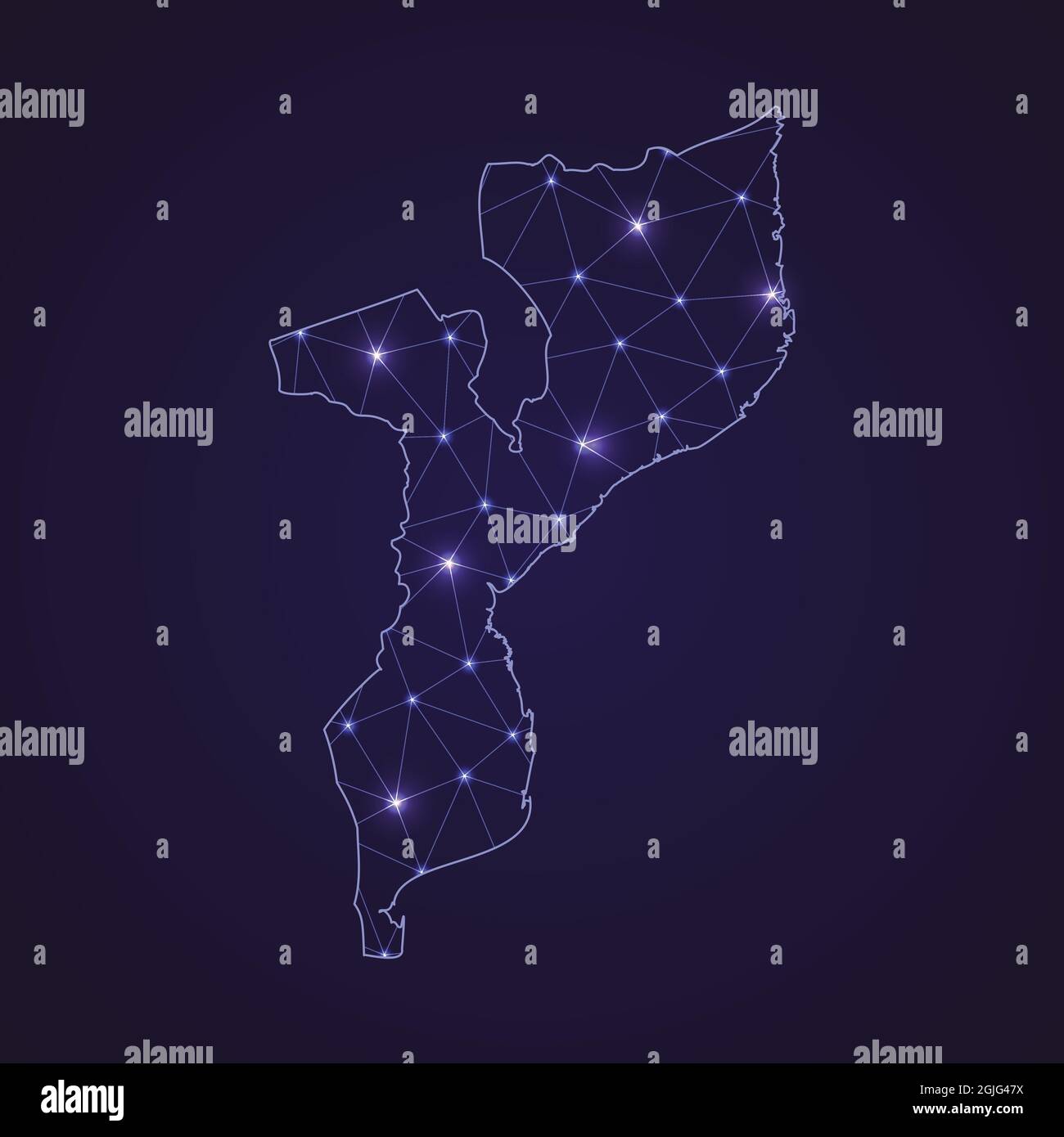 Mozambique network map abstract hi-res stock photography and images - Alamy