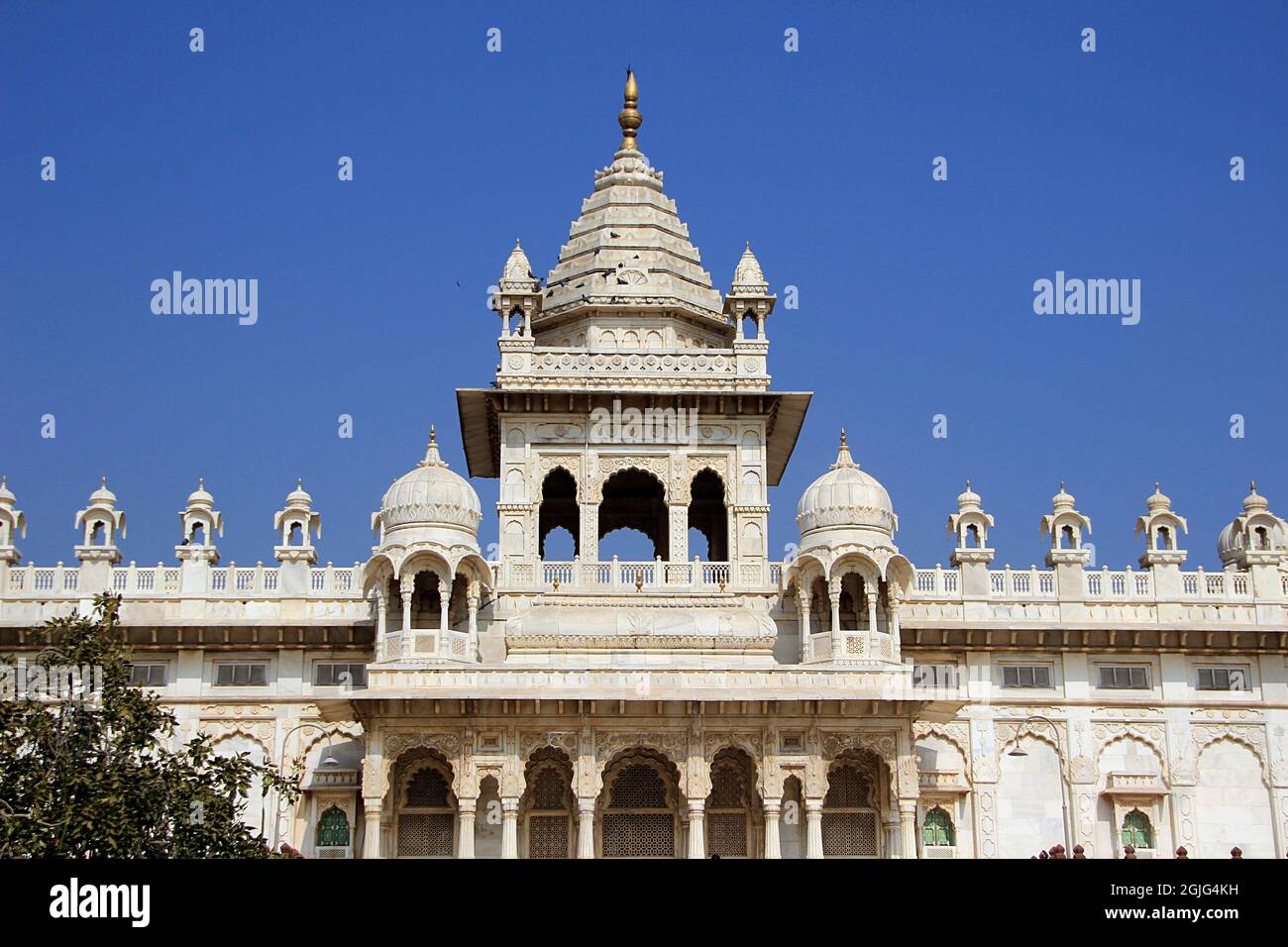 Beautiful shot of Grand edifice Jaswanth Thada set against the blue sky ...