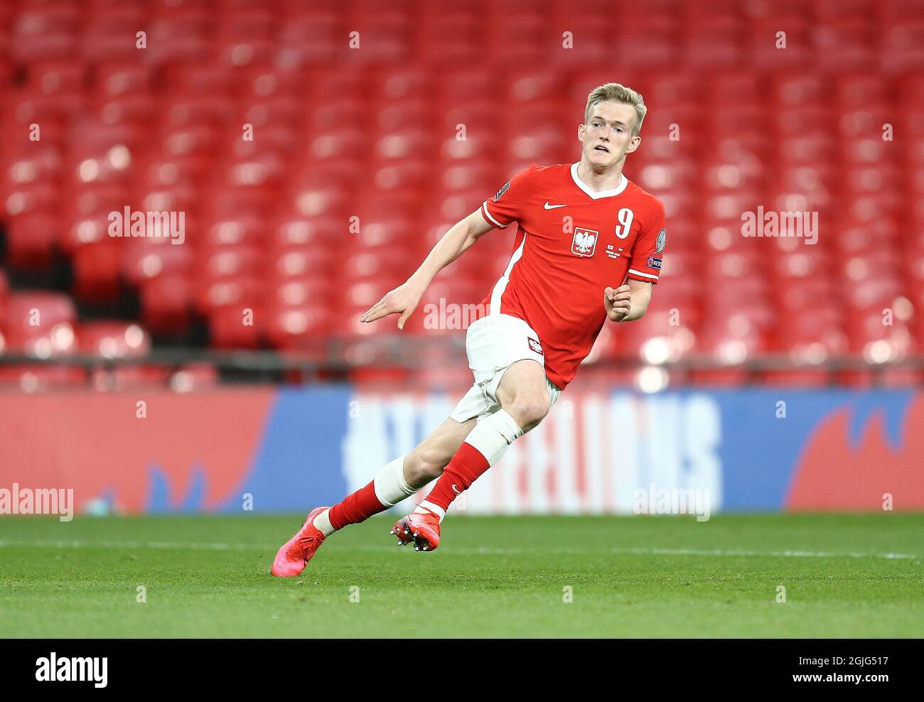 Karol Swiderski of Poland during England v Poland football match Stock ...