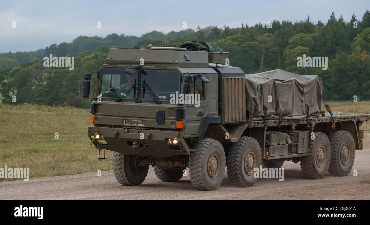 MAN SV 8x8 EPLS army logistics truck vehicle on military exercise ...