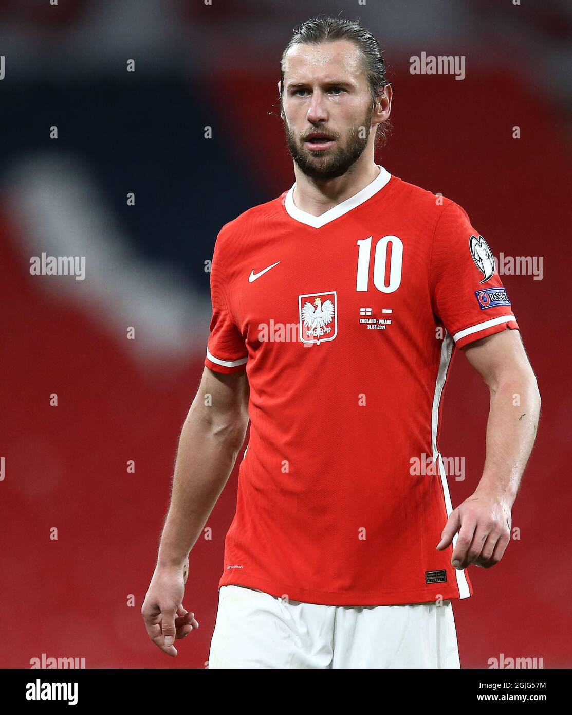 Grzegorz Krychowiak of Poland during England v Poland football match ...