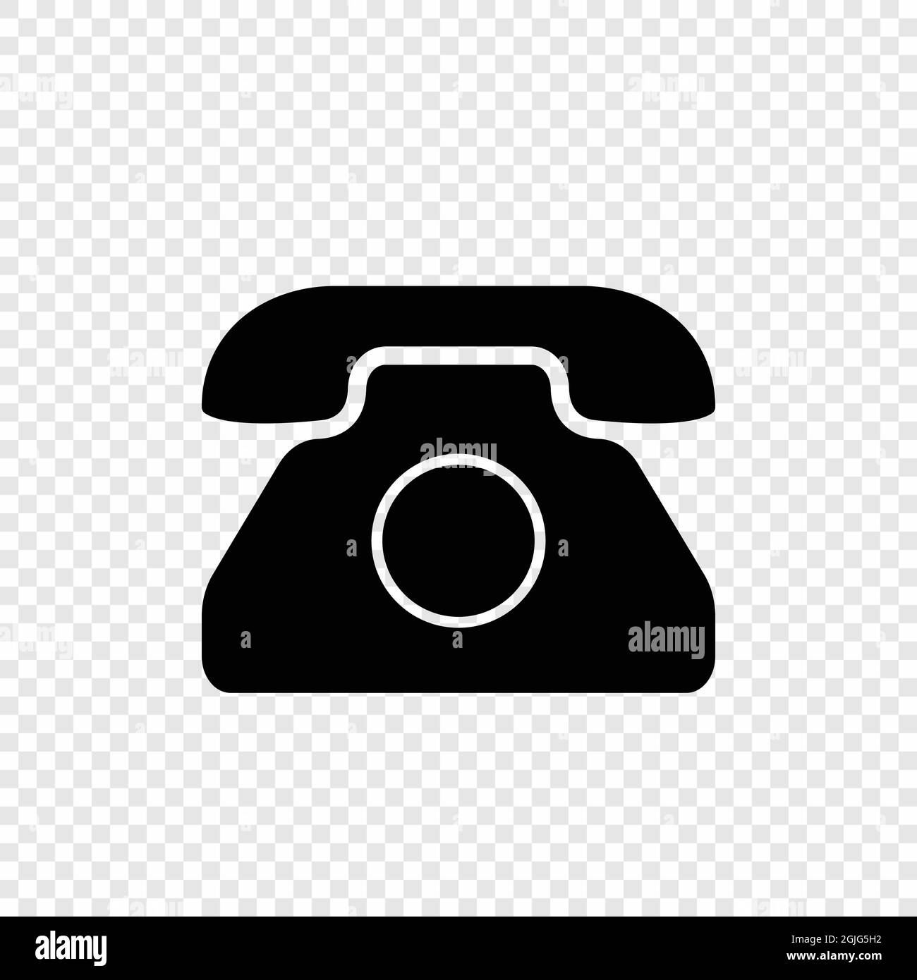 Old phone vector icon. Vintage retro symbol Stock Vector Image & Art ...