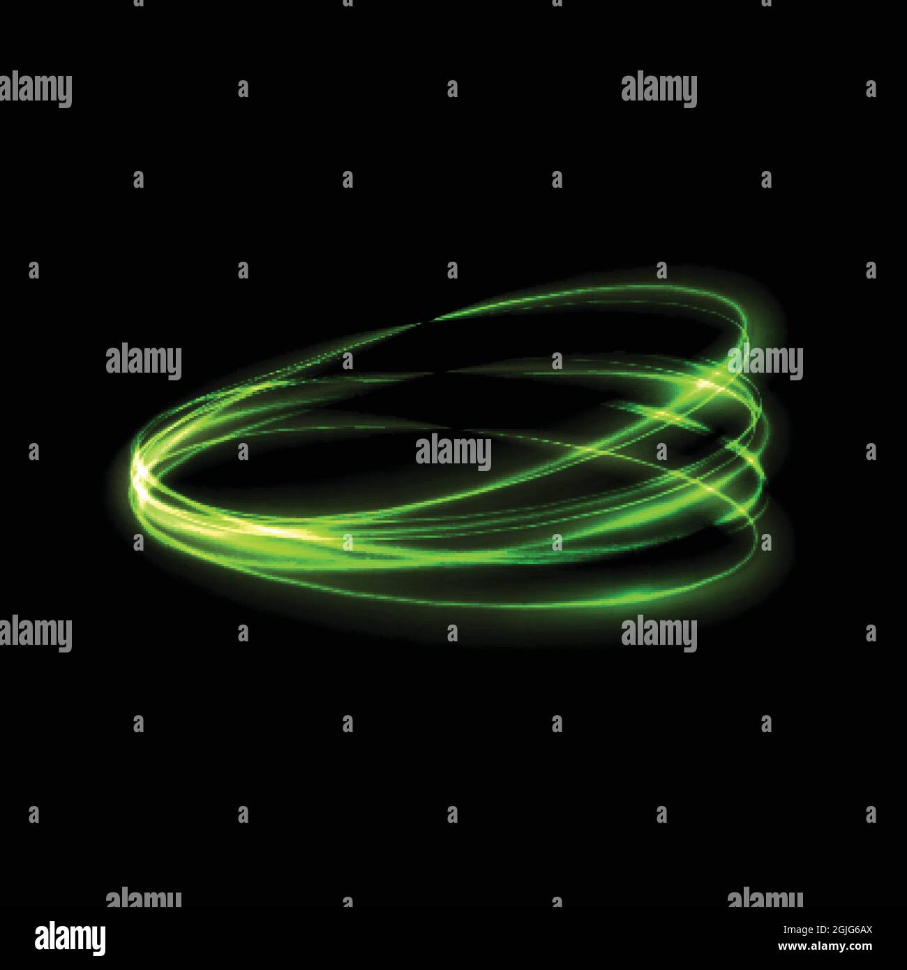 Green circle glow light effect stars bursts with sparkles isolated with ...