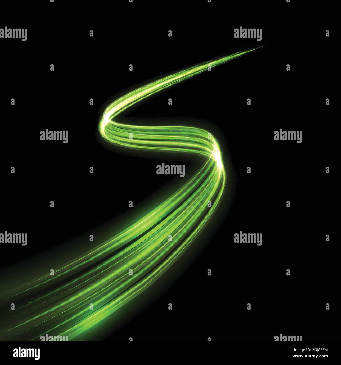 Glow light trail effect. Glowing flash trace isolated with magic dust ...