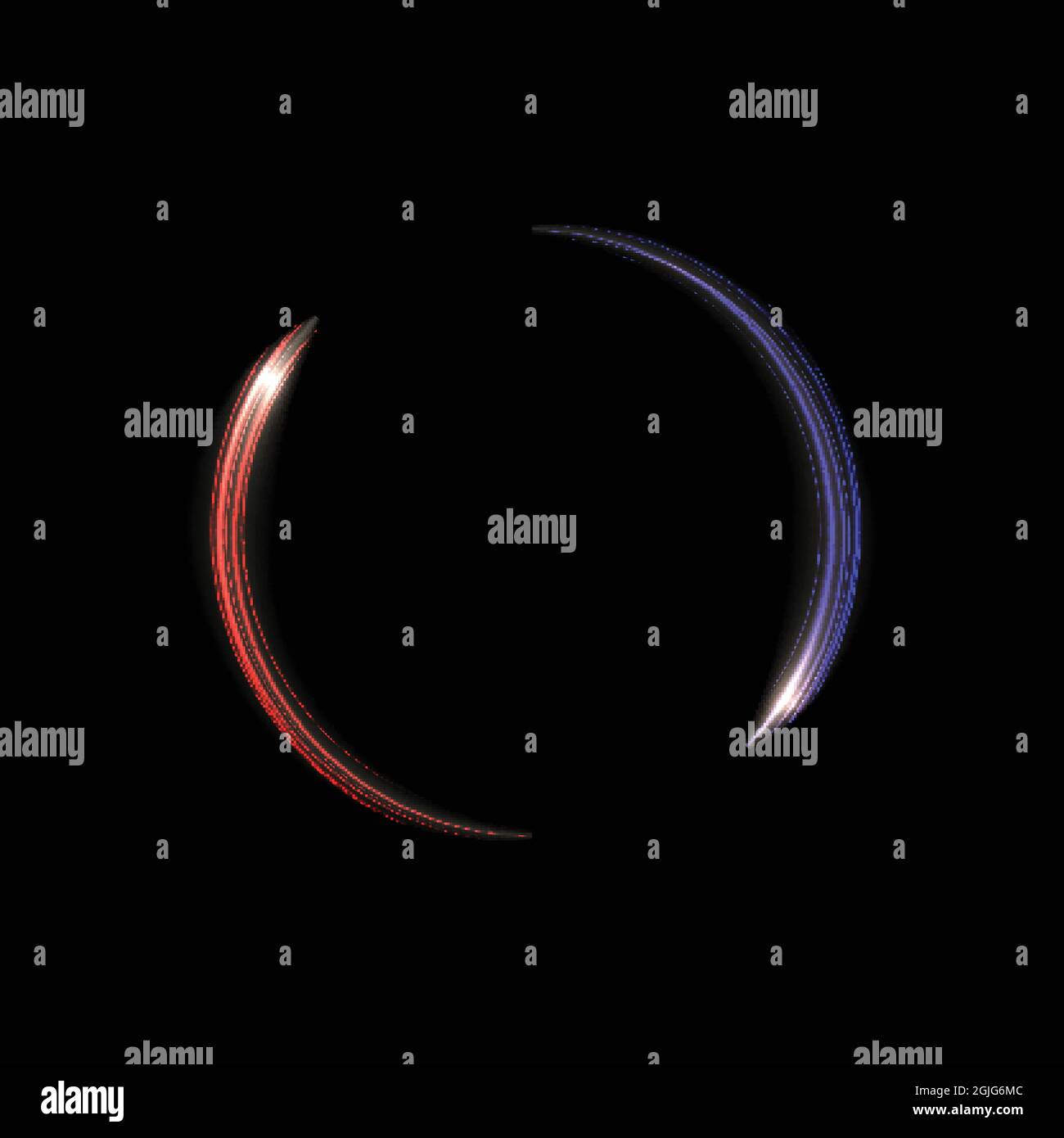 Circle Glow light trail effect. Glowing flash trace isolated with magic ...