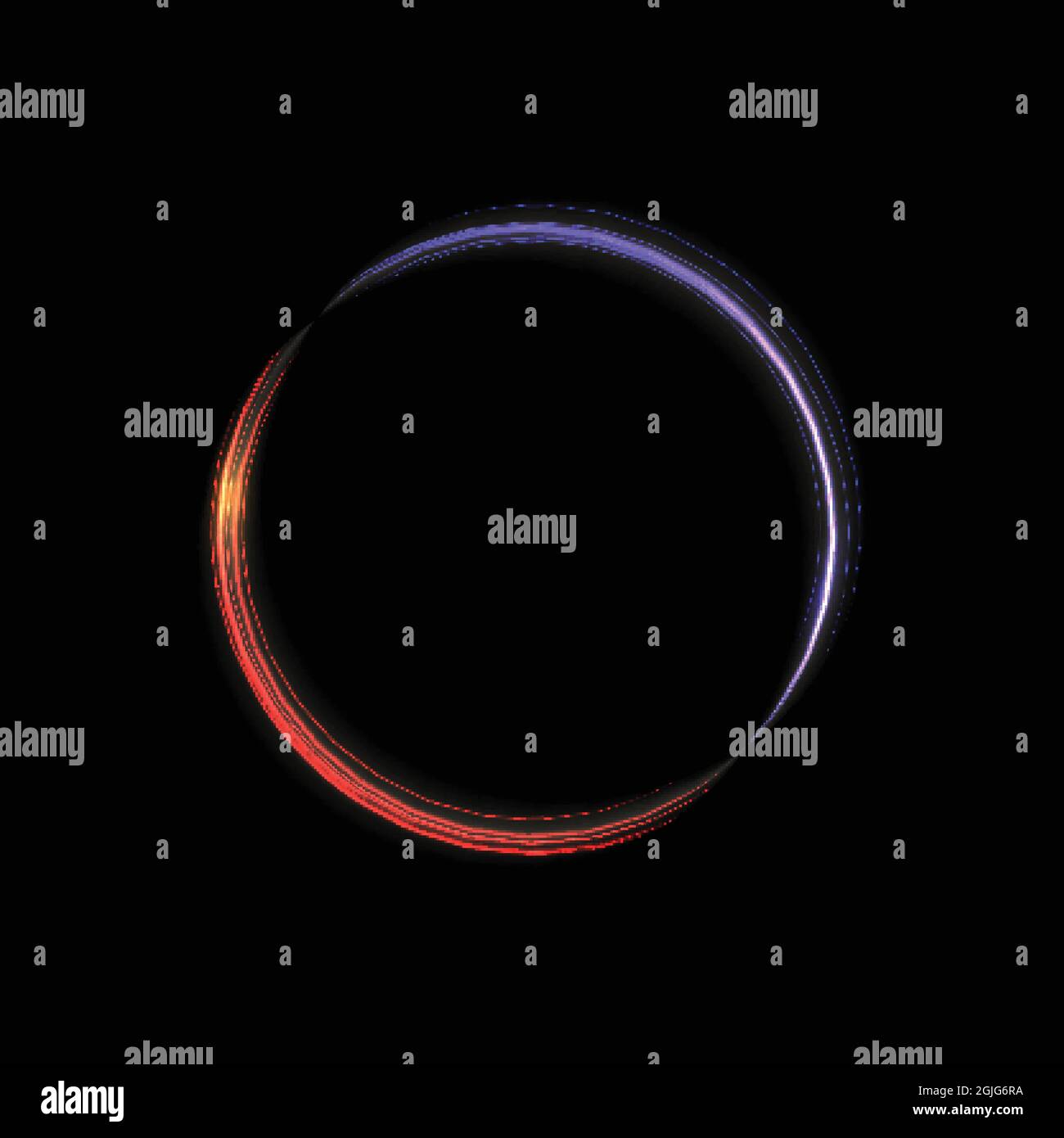 Circle Glow light trail effect. Glowing flash trace isolated with magic ...