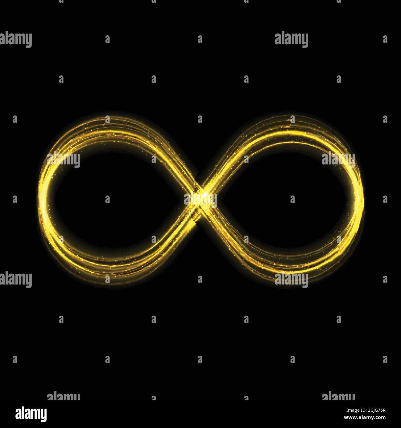 Gold circle infinity glow light effect stars bursts with sparkles ...