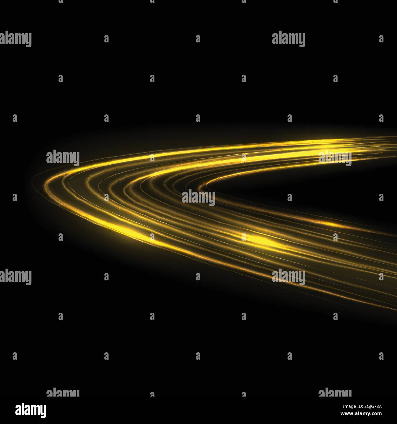 Glow light trail effect. Glowing flash trace isolated with magic dust ...