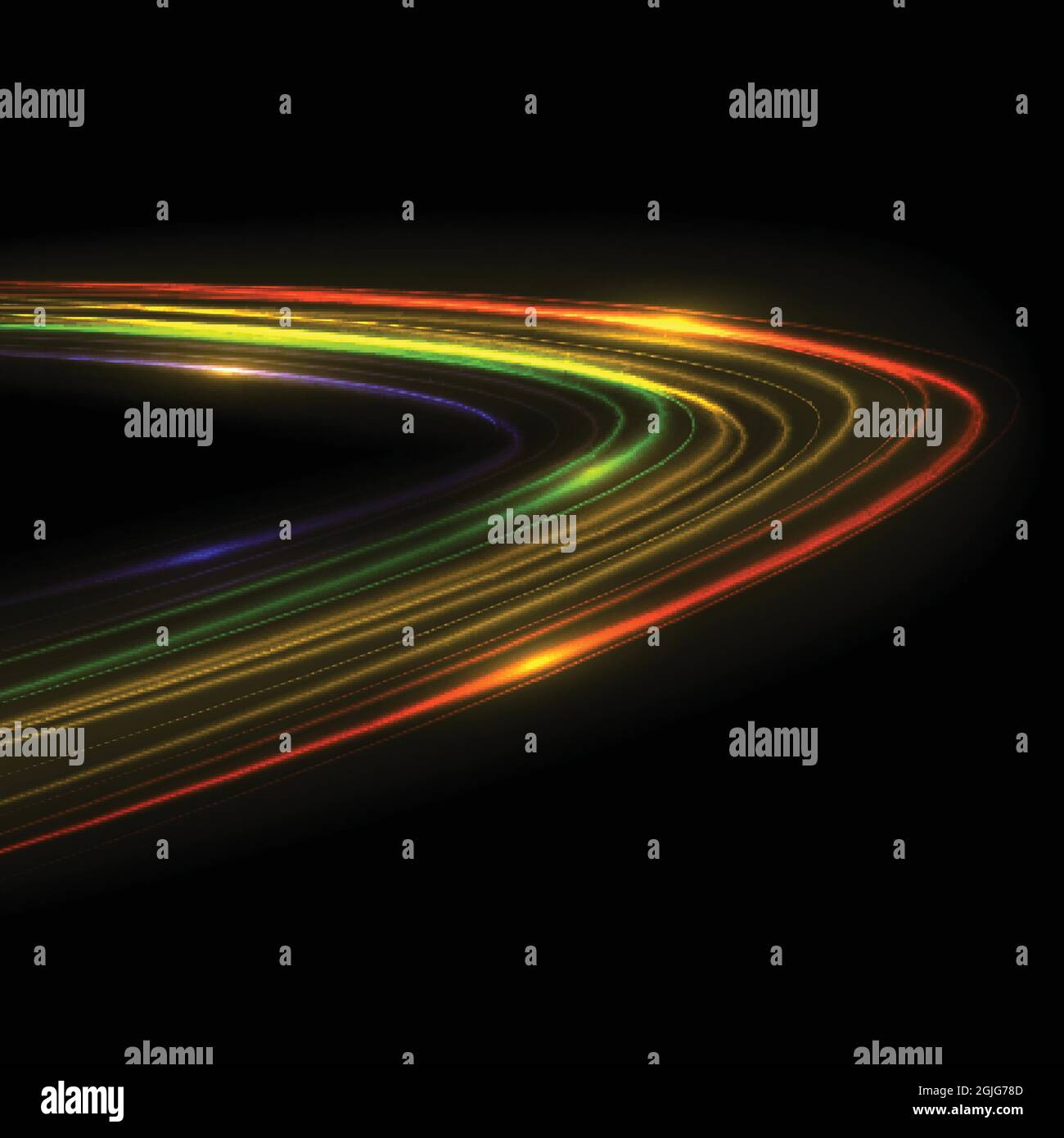 Glow light trail effect. Glowing flash trace isolated with magic dust ...
