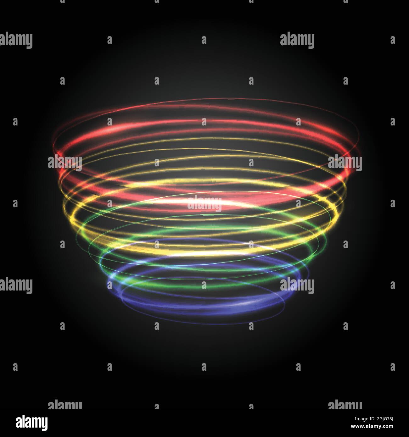 Circle Glow light trail effect. Glowing flash trace isolated with magic ...