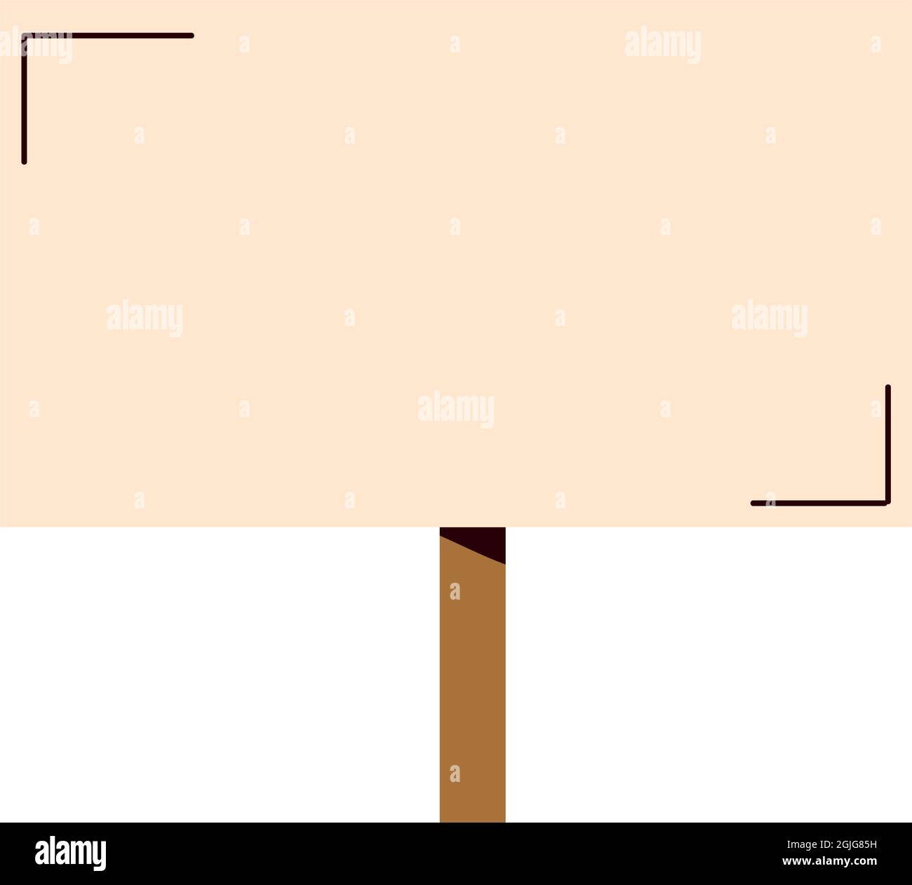 blank placard with stick Stock Vector Image & Art - Alamy