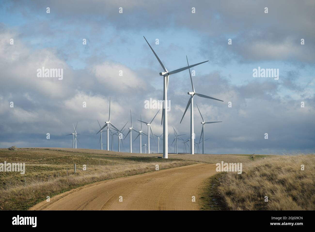 View of wind turbines at Boco Rock Windfarm Stock Photo - Alamy