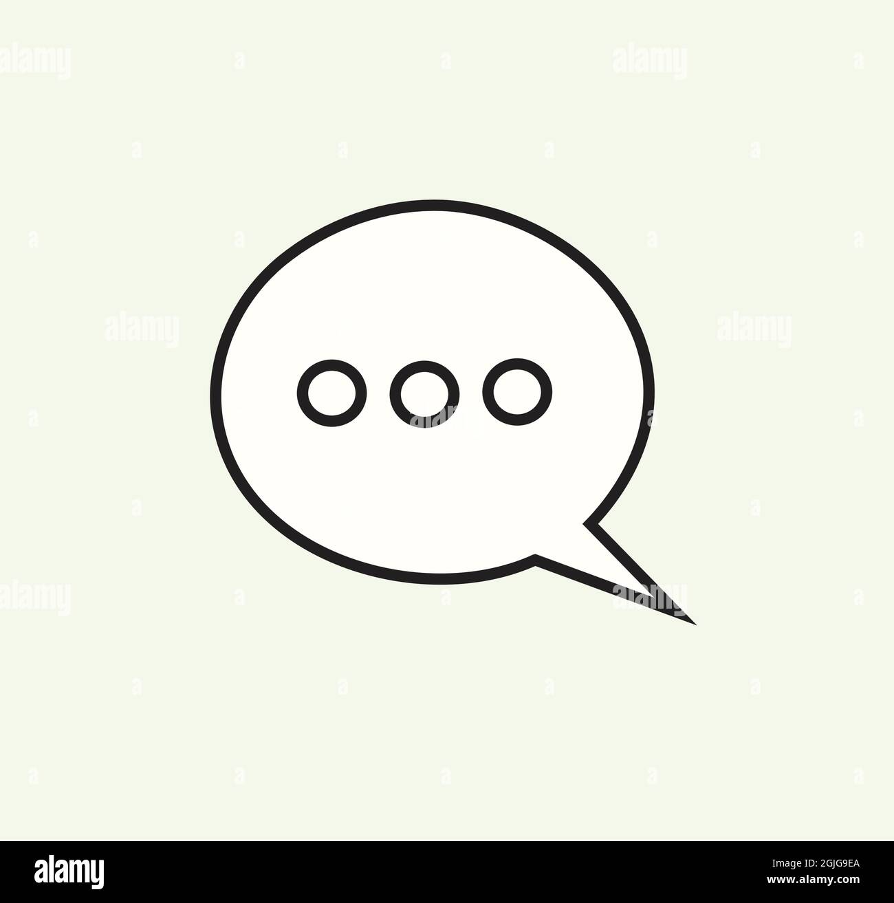 Flat Thought Bubble Vector with Ellipsis Icons Stock Vector Image & Art ...