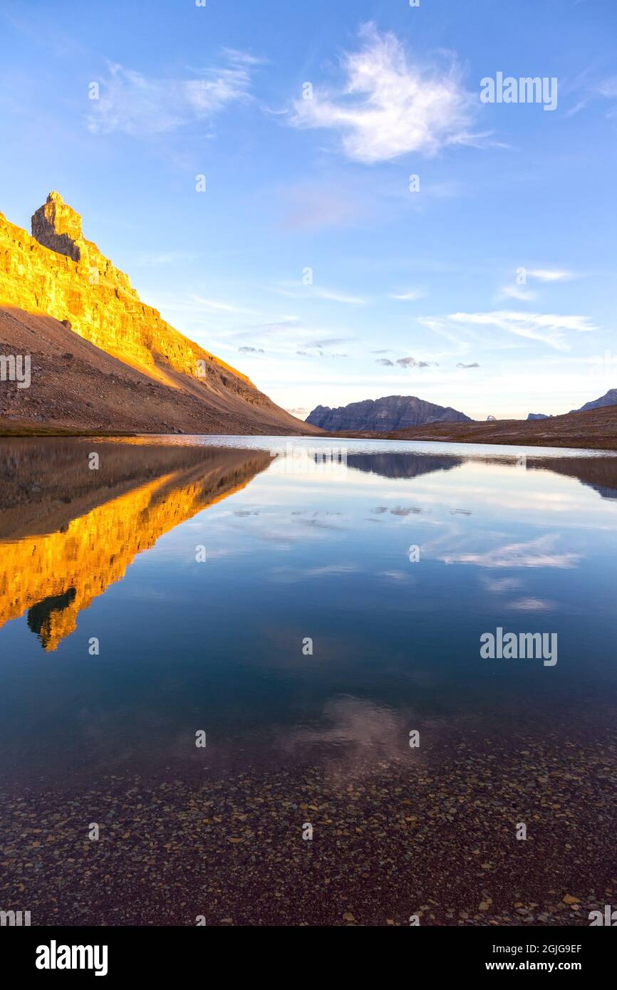 Calm Water Katherine Lake Sunlight Reflected from Dolomite Mountain ...