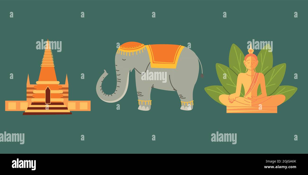 thailand culture icons Stock Vector Image & Art - Alamy