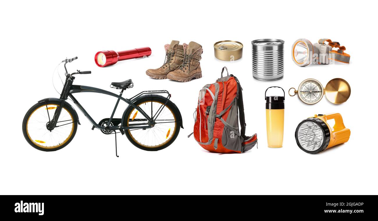 Hiking supplies Cut Out Stock Images & Pictures - Alamy
