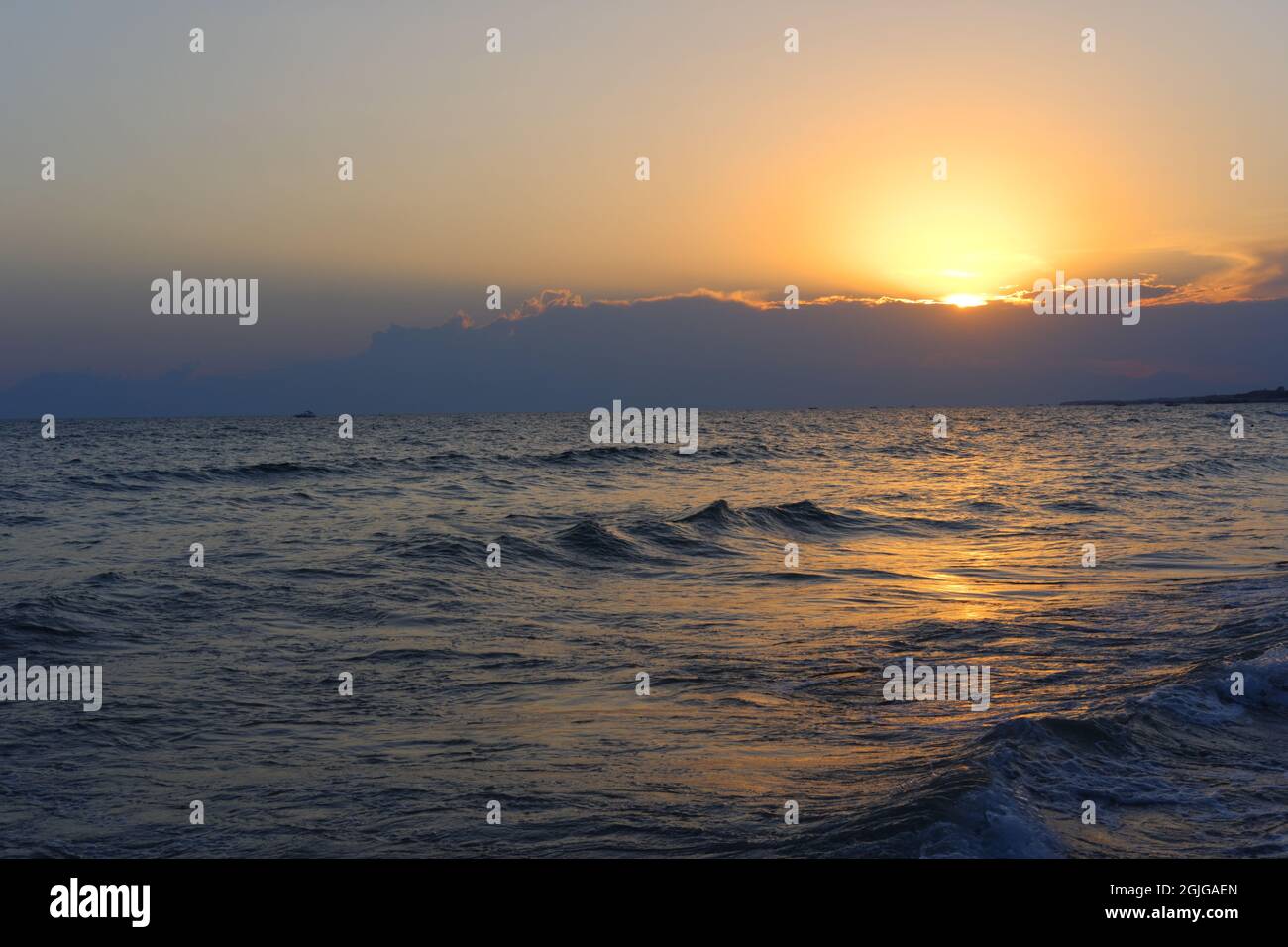 Spectacular Sunset at Long Beach Stock Photo - Alamy