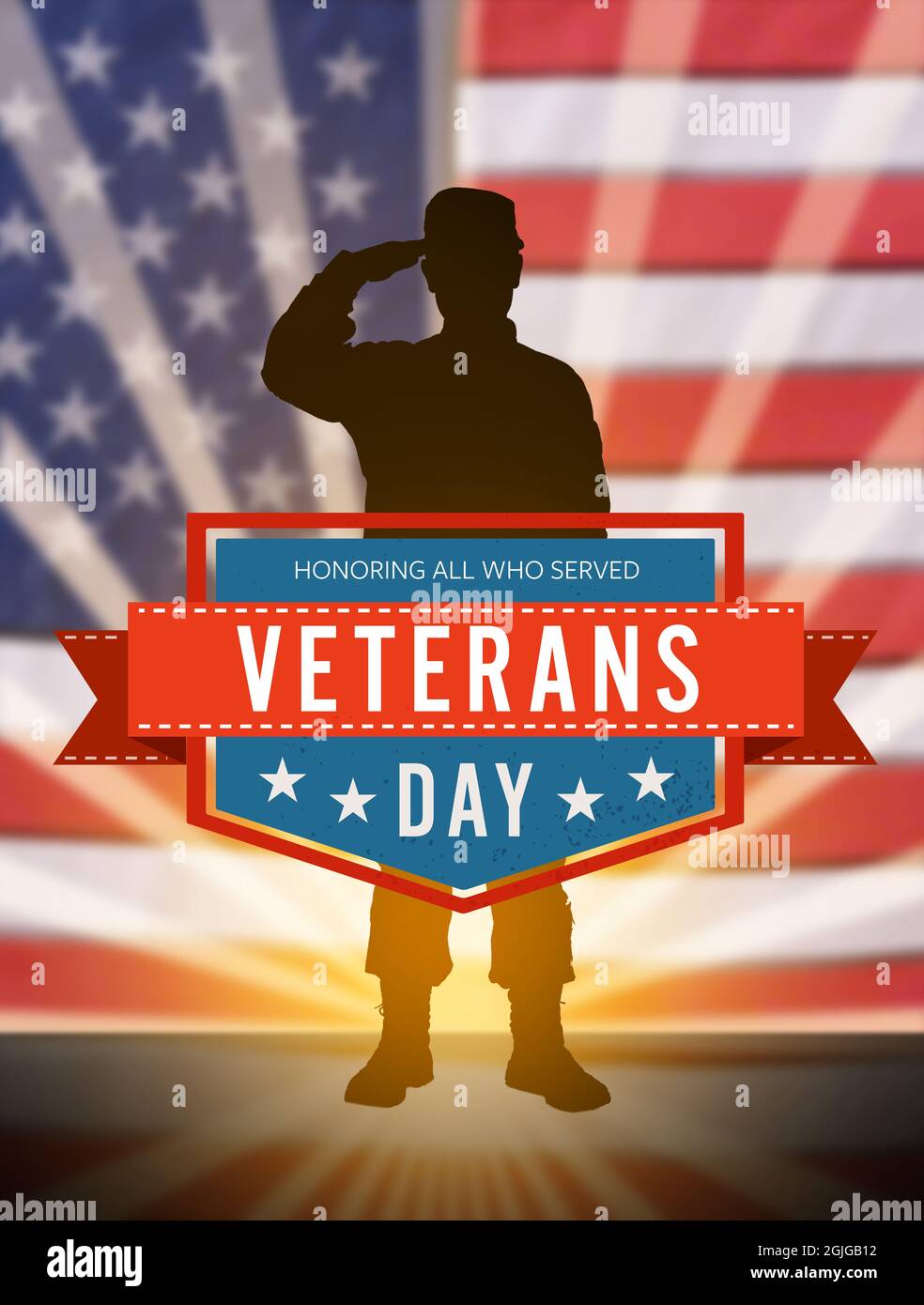 Greeting card for American Veterans Day Stock Photo - Alamy