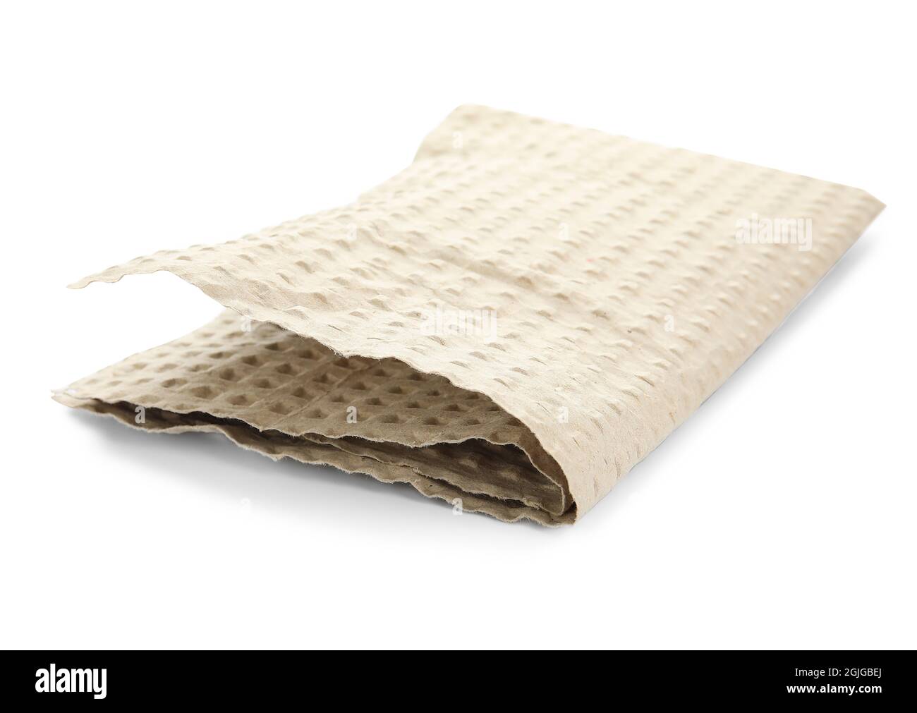 Folded cardboard sheet on white background Stock Photo - Alamy