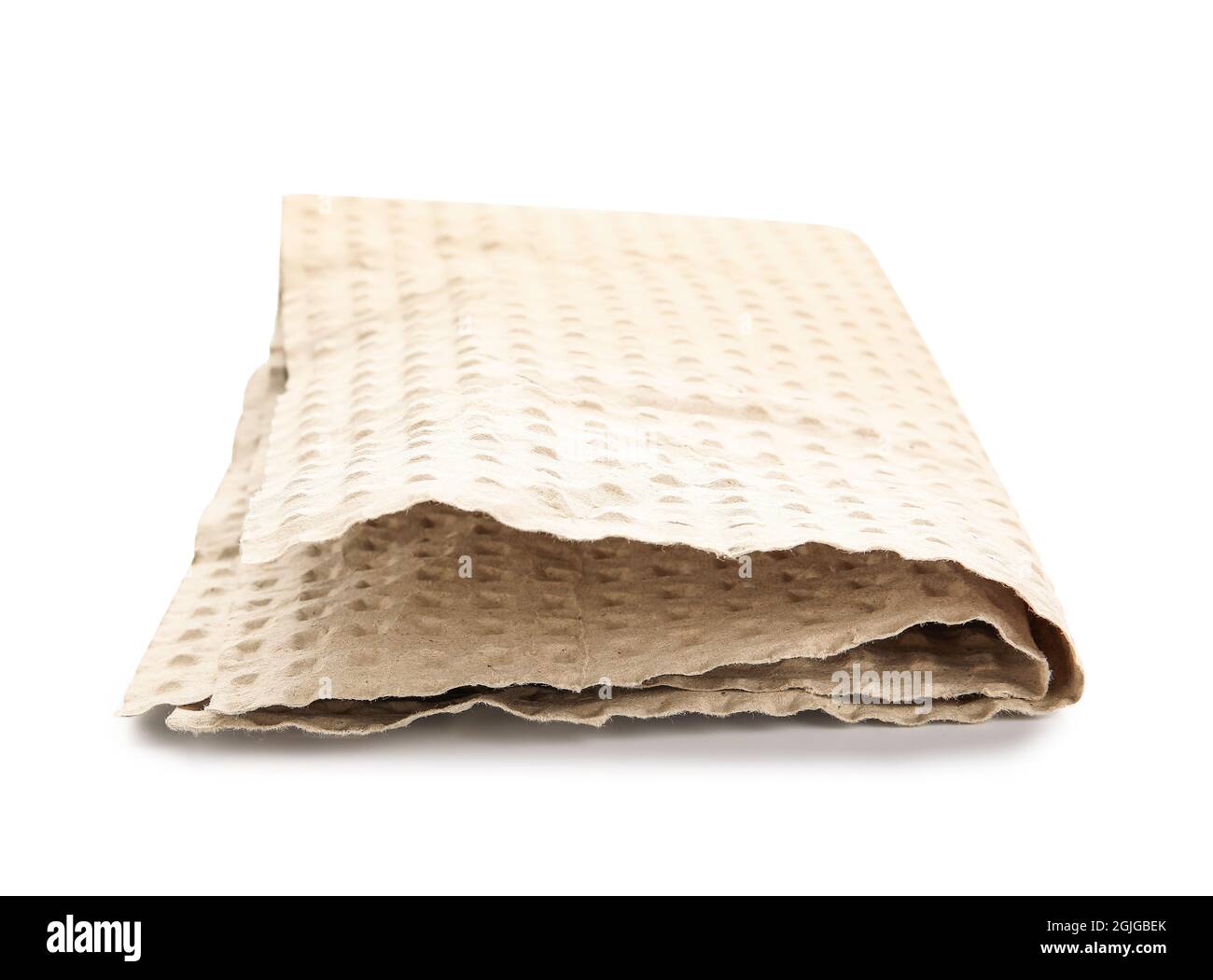 Folded cardboard sheet on white background Stock Photo - Alamy
