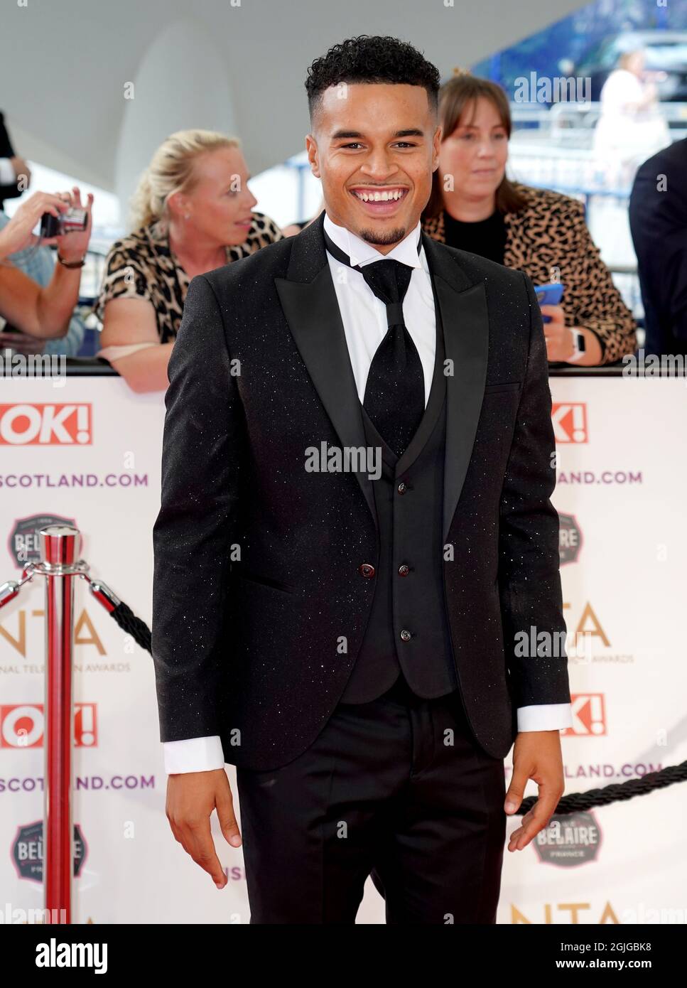 Toby Aromolaran attending the National Television Awards 2021 held at ...