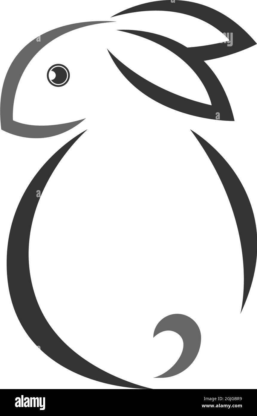 Rabbit logo icon design vector template illustration Stock Vector Image ...