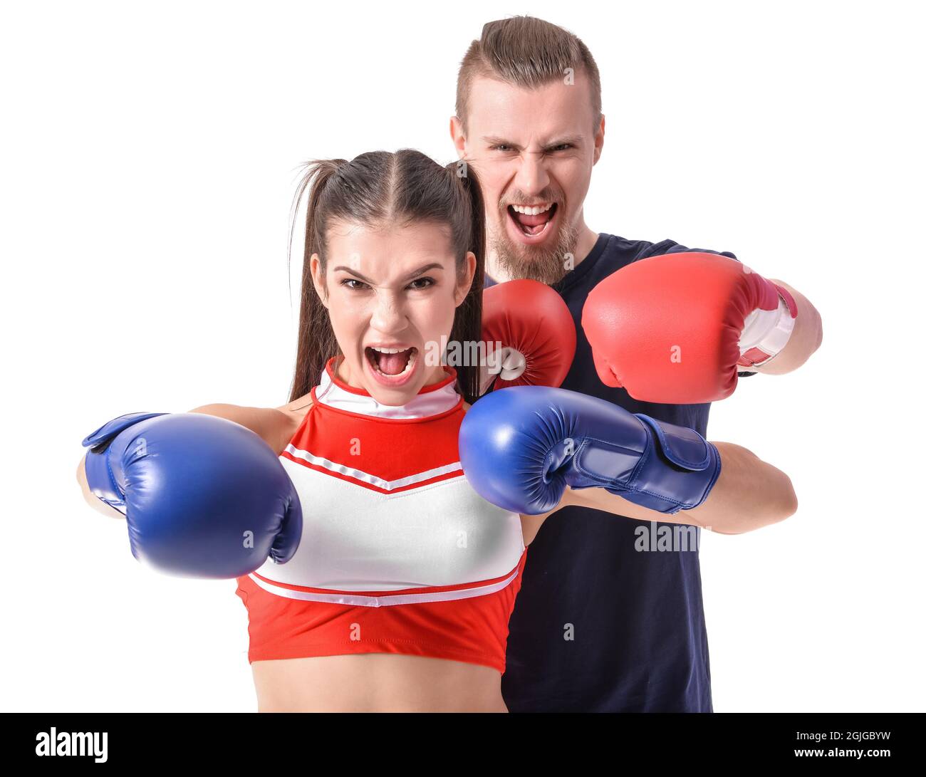 Boxing match cheering hi-res stock photography and images - Alamy