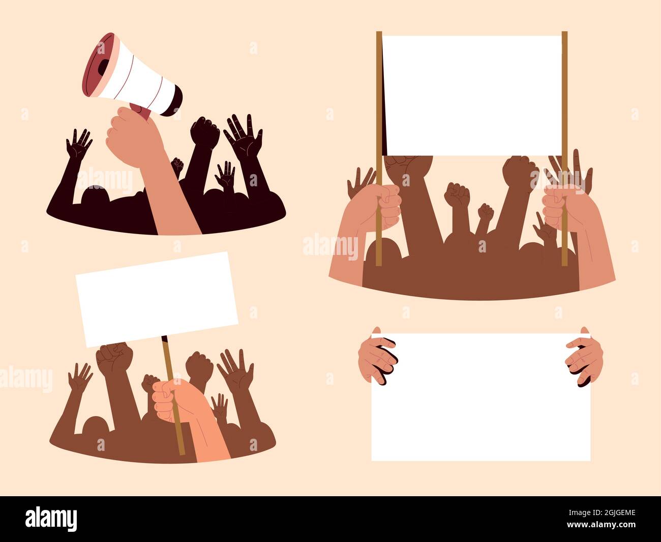 protesting fist hands Stock Vector Image & Art - Alamy