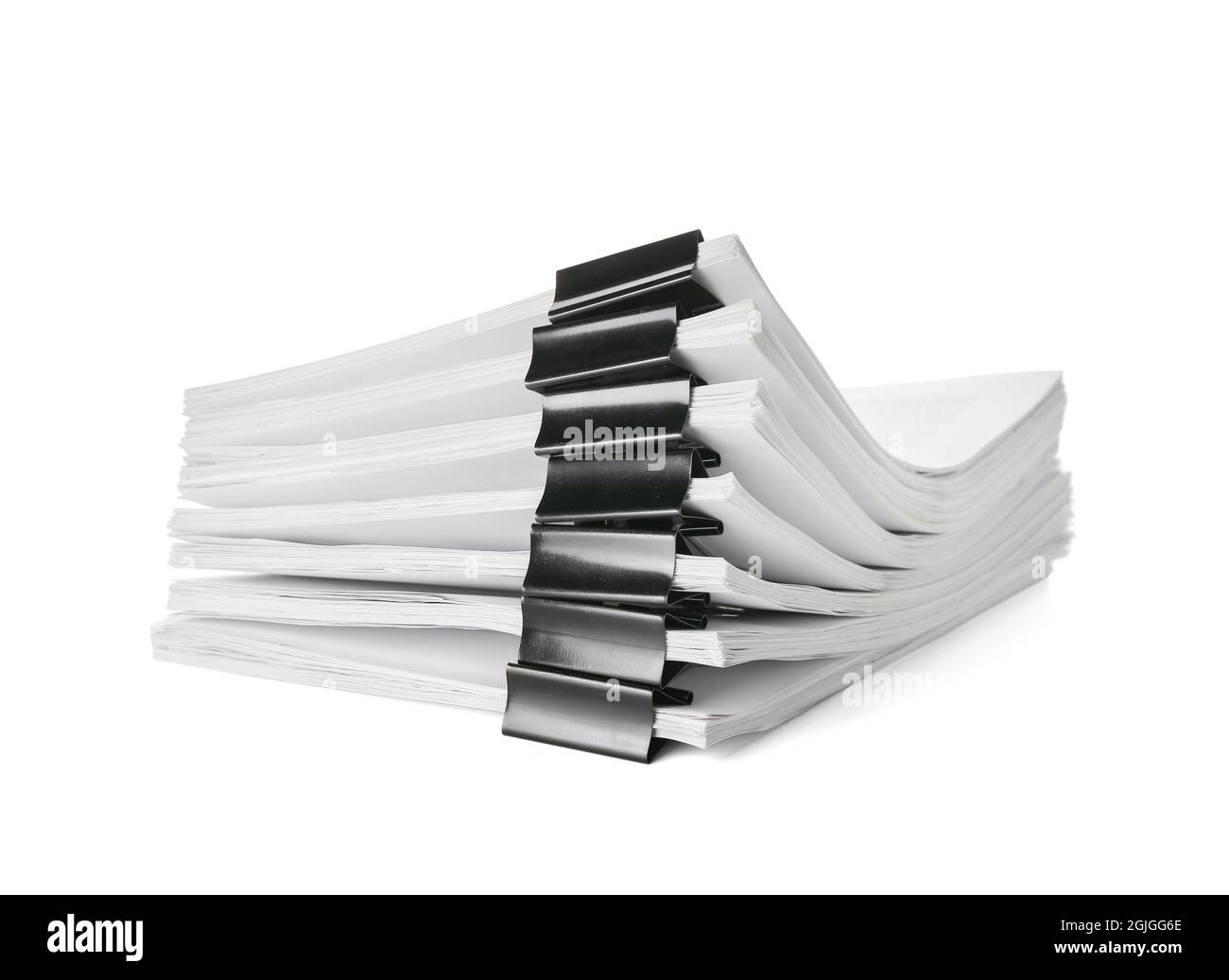 Stack of documents on white background Stock Photo - Alamy