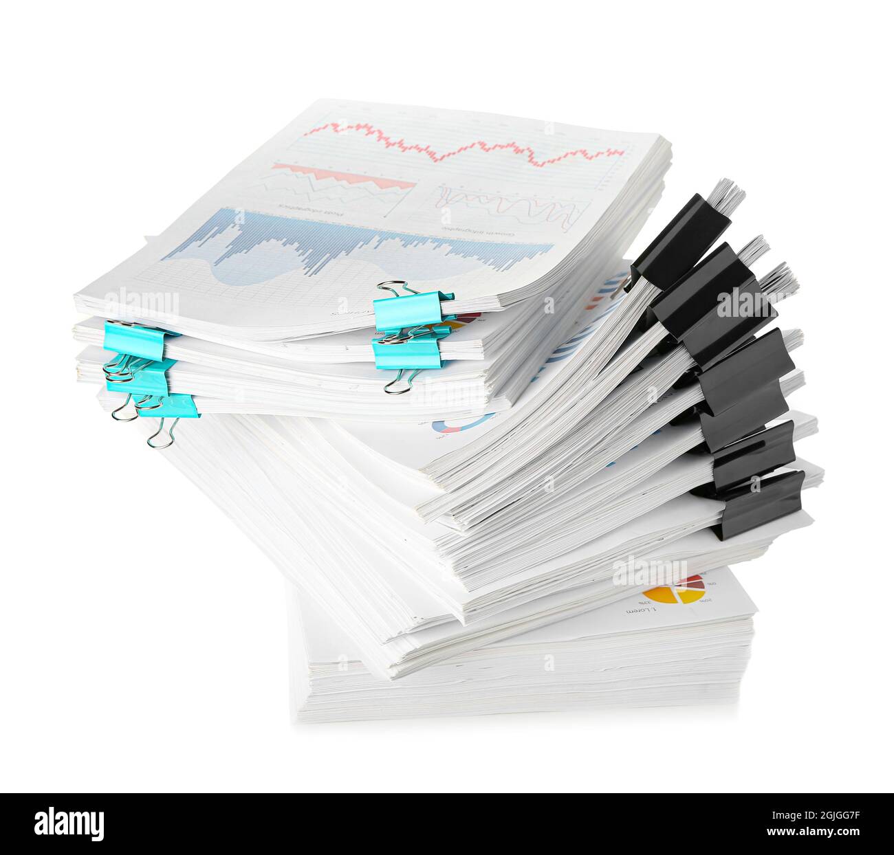Big stack of documents isolated on white Stock Photo - Alamy