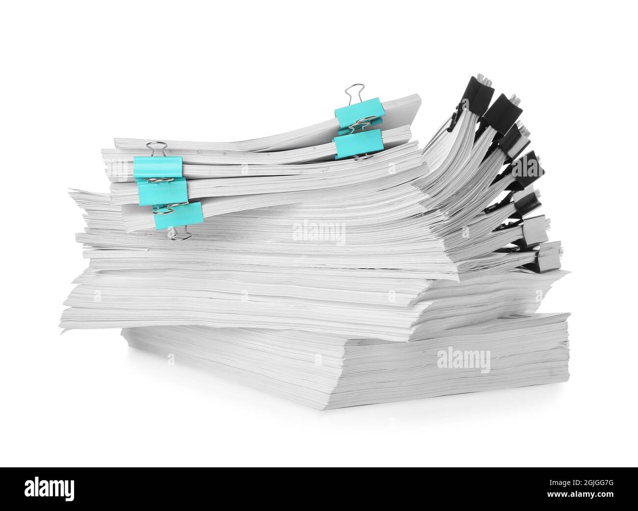 Big stack of papers isolated on white Stock Photo - Alamy
