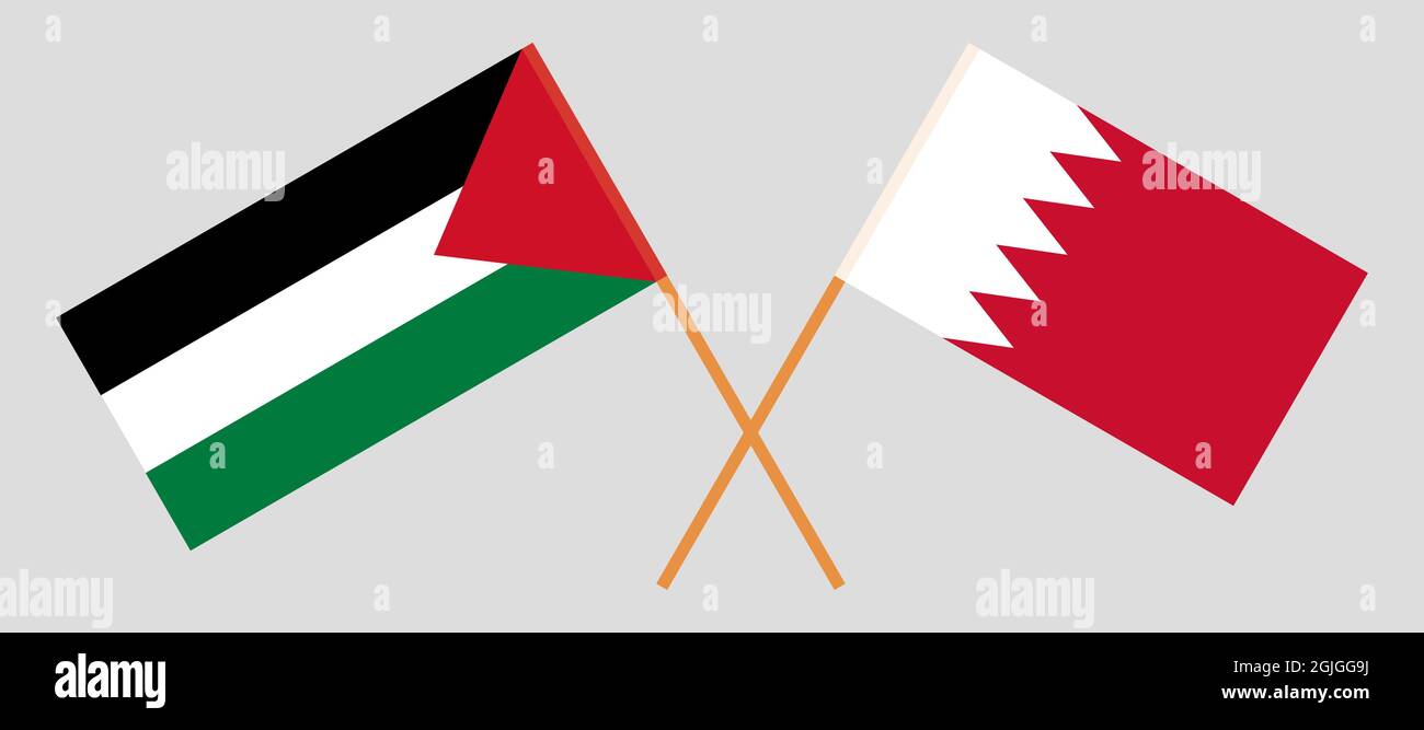 Crossed flags of Palestine and Bahrain Stock Vector Image & Art - Alamy