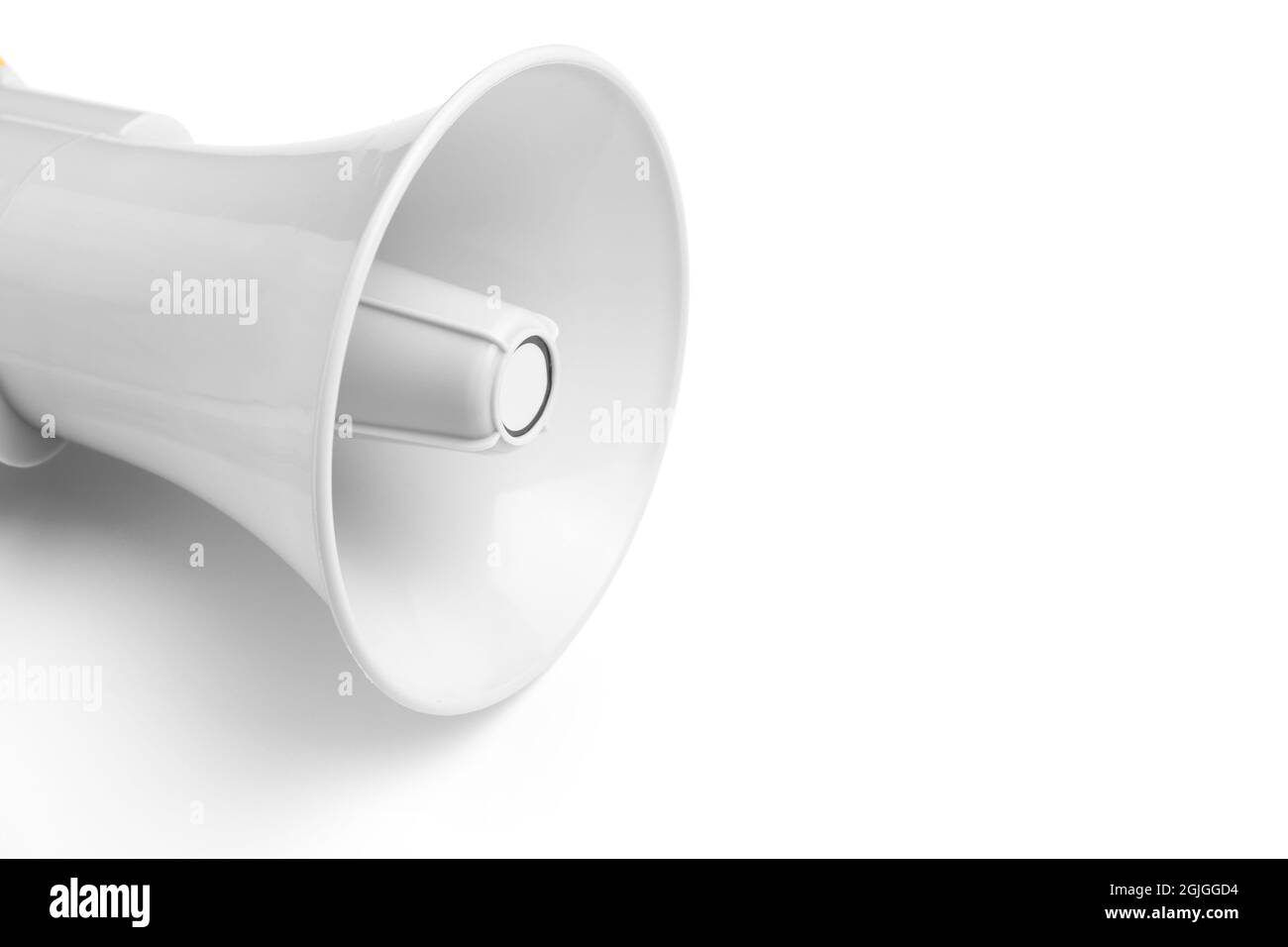 Modern megaphone on white background Stock Photo - Alamy