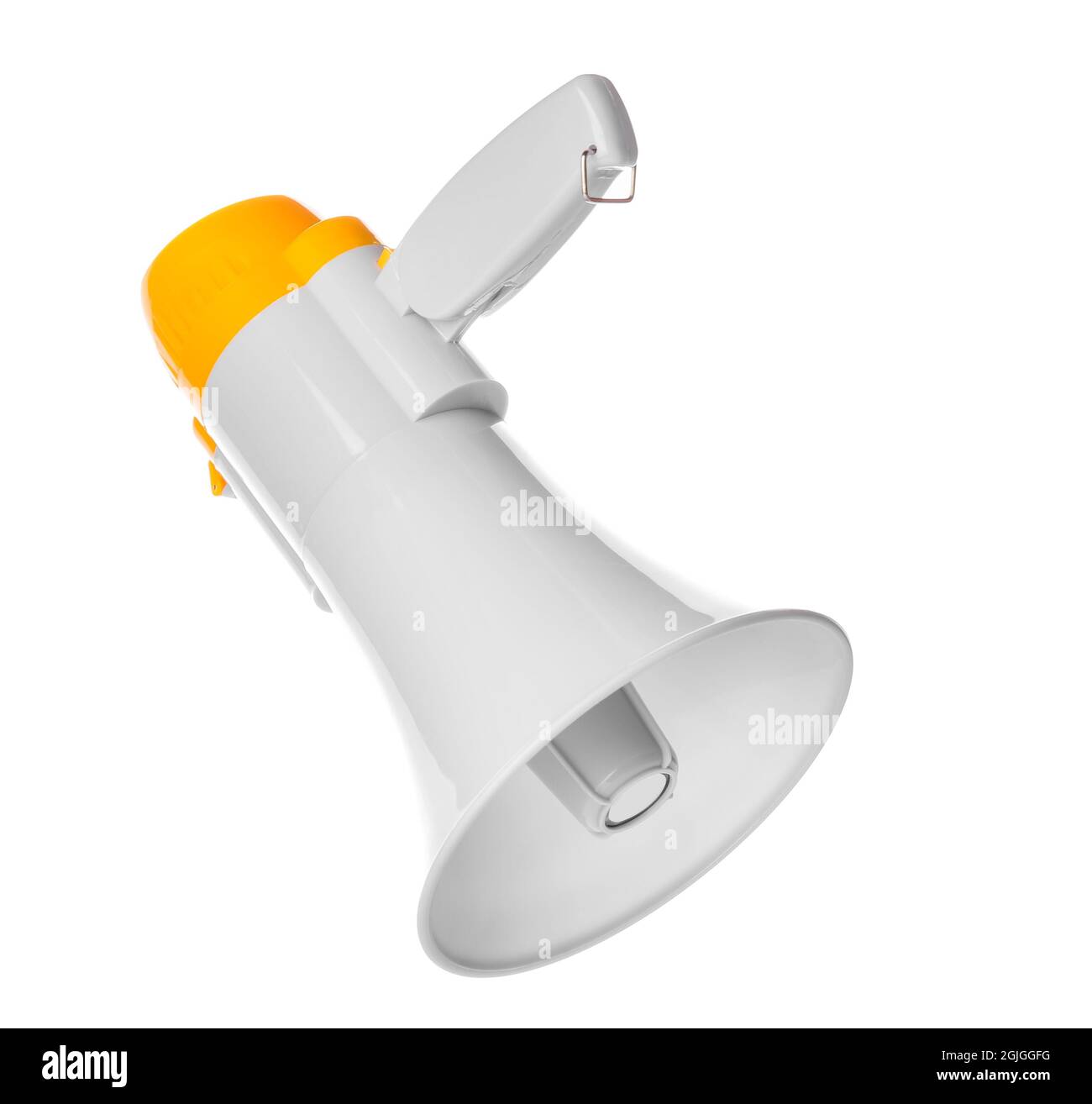 Modern megaphone on white background Stock Photo - Alamy