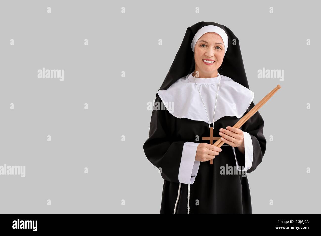 Drum sticks woman hi-res stock photography and images - Alamy