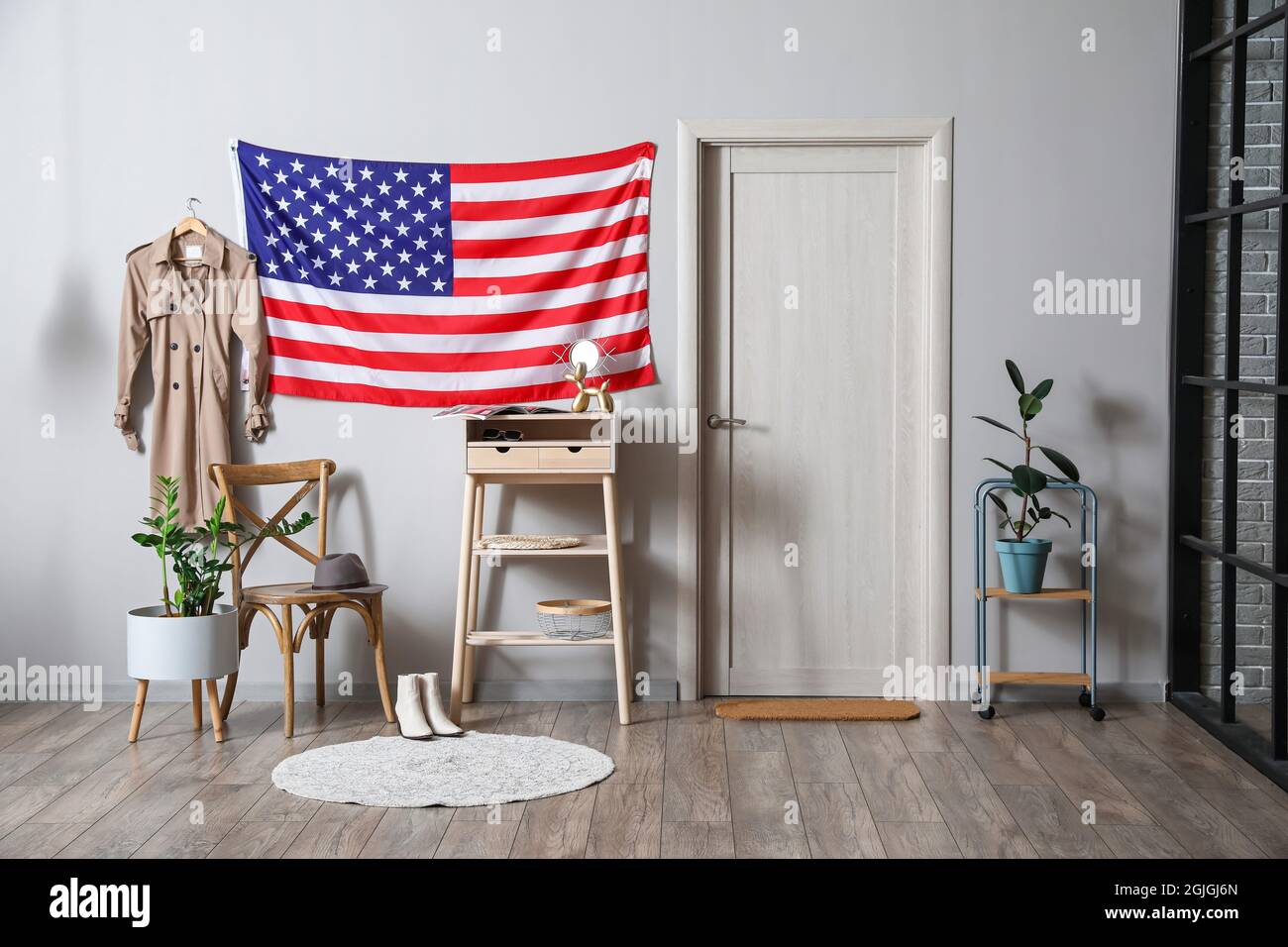 Flag Stand Hanging High Resolution Stock Photography and Images - Alamy