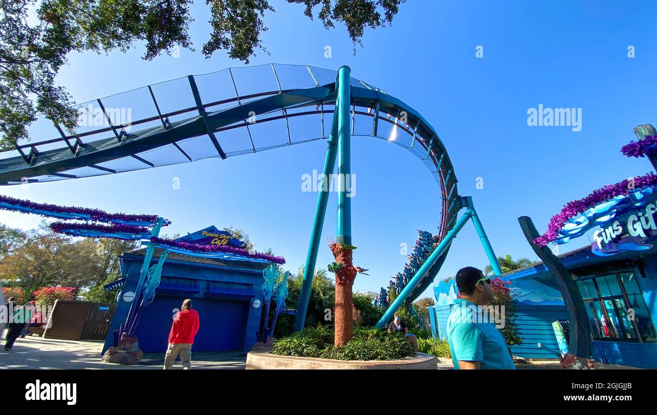 Orlando,FL USA - December 25, 2019: The Mako Roller Coaster at SeaWorld ...