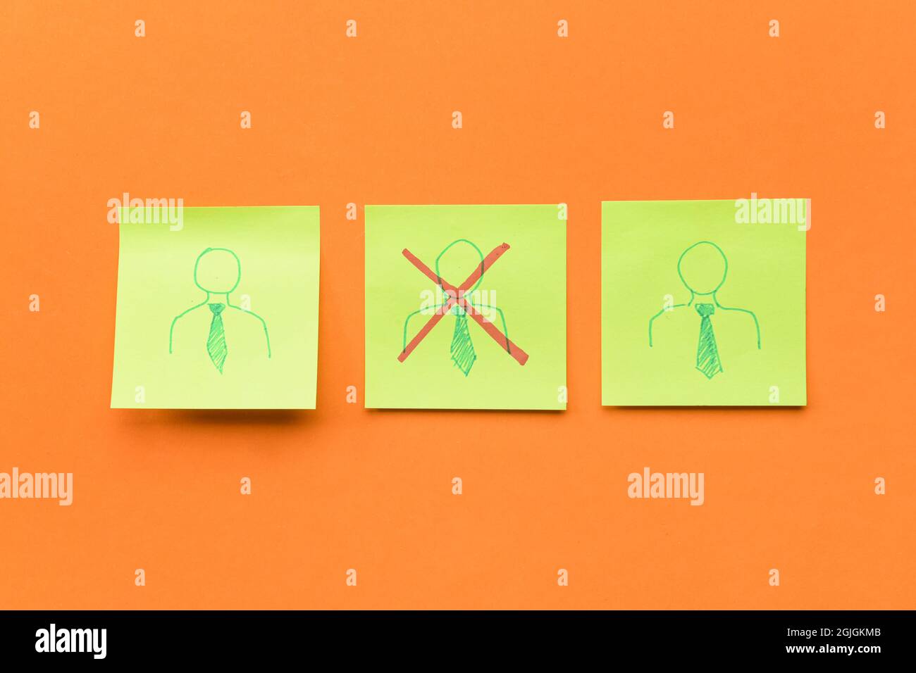 Paper notes with drawn workers on color background. Concept of ...