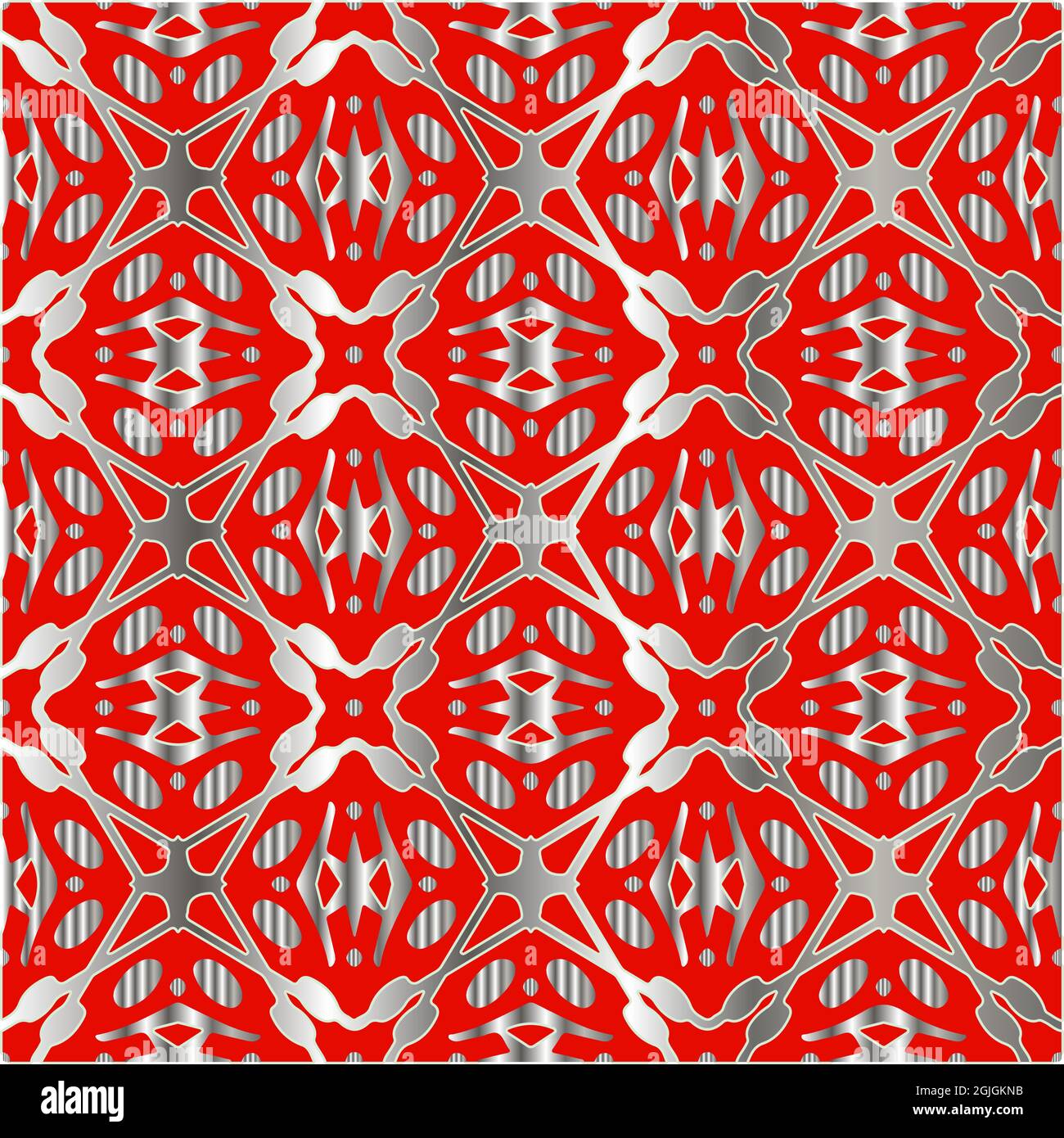 red pattern on a metal background. pattern for fabric, wallpaper ...