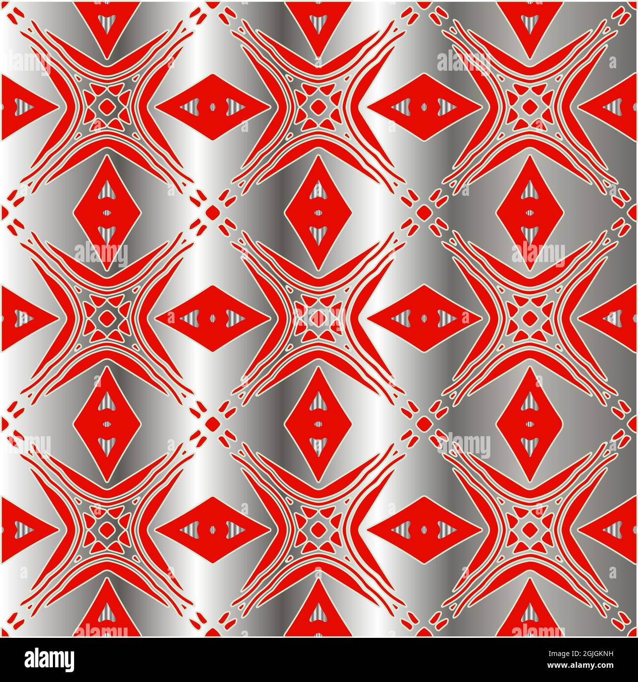 red pattern on a metal background. pattern for fabric, wallpaper ...