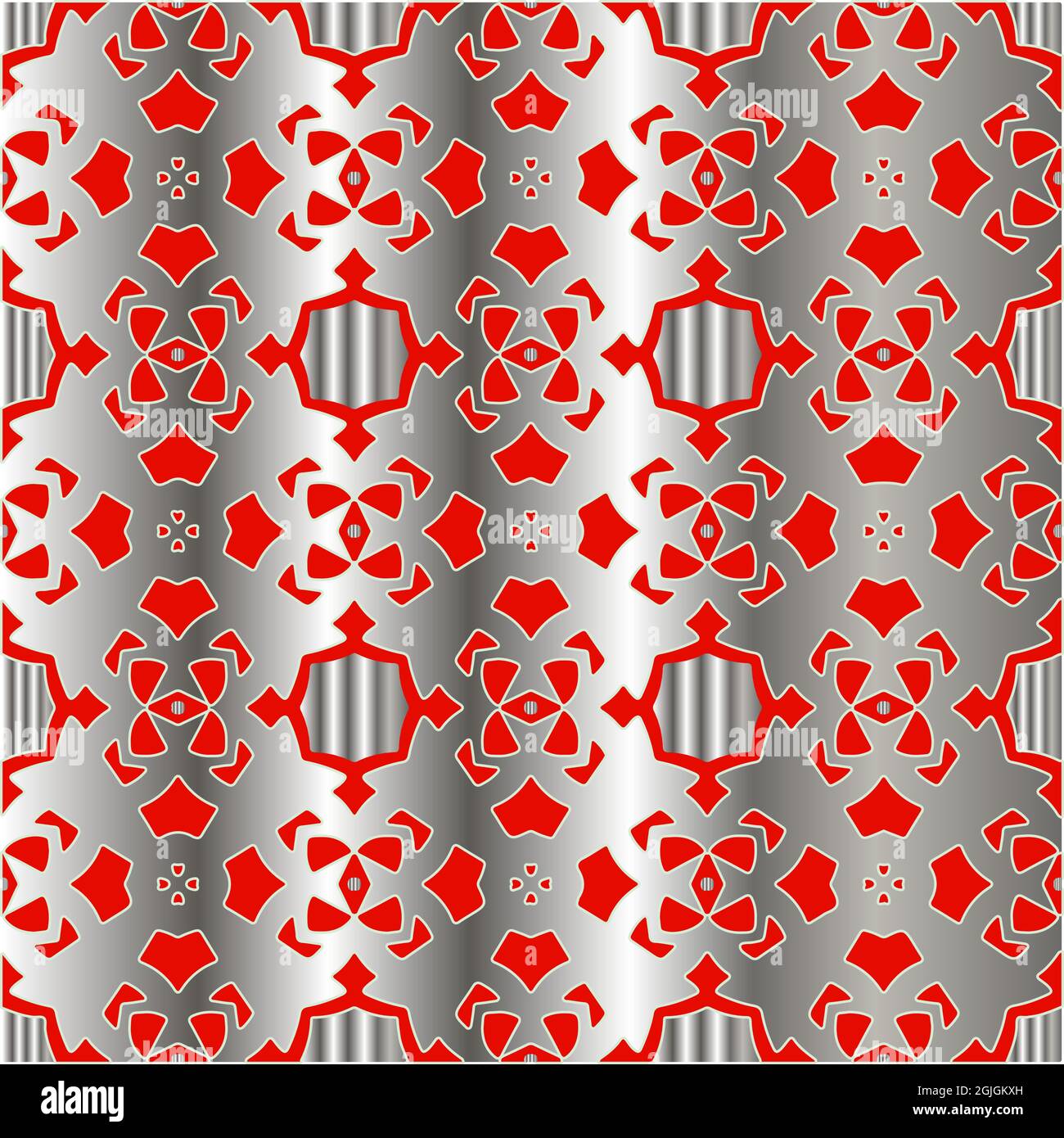 red pattern on a metal background. pattern for fabric, wallpaper ...