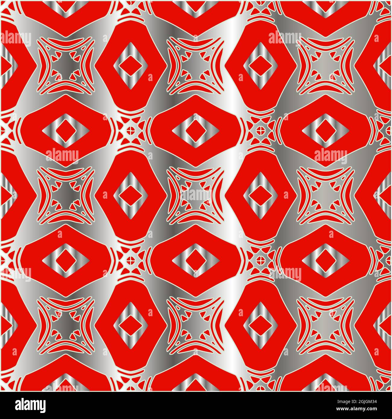 red pattern on a metal background. pattern for fabric, wallpaper ...