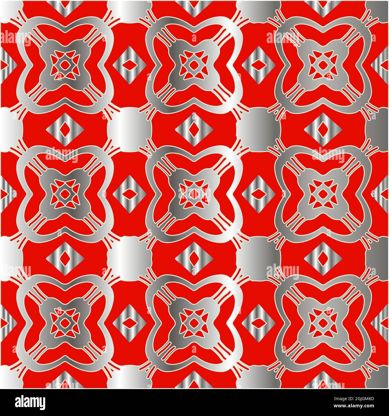 red pattern on a metal background. pattern for fabric, wallpaper ...