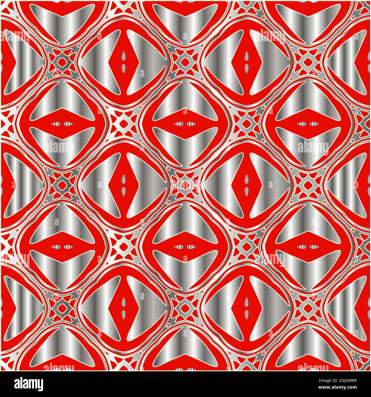 red pattern on a metal background. pattern for fabric, wallpaper ...