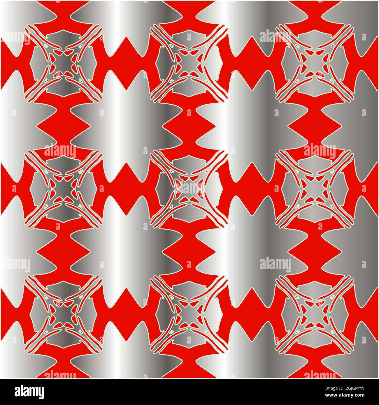 red pattern on a metal background. pattern for fabric, wallpaper ...